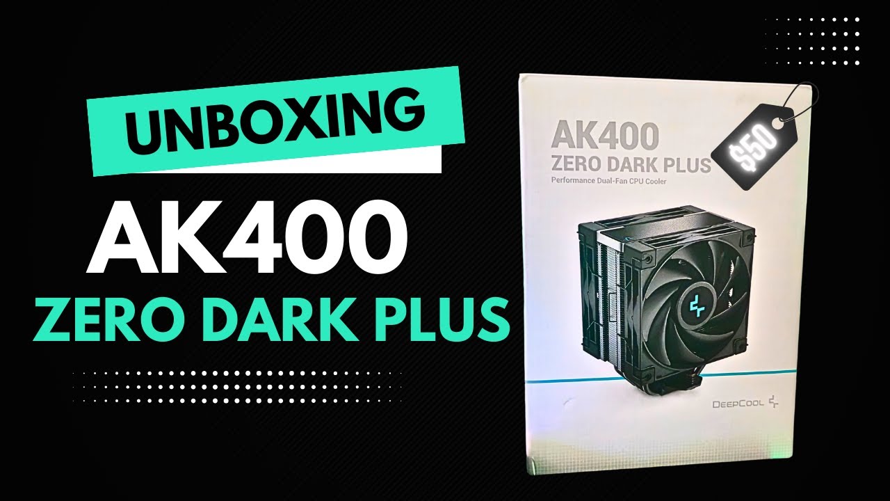 Deepcool AK400 Zero Dark Plus - Unboxing! - YouTube