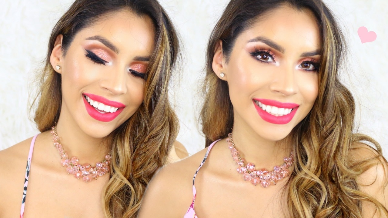 Rose Gold Valentines Day Makeup | Maritza Mejia - YouTube