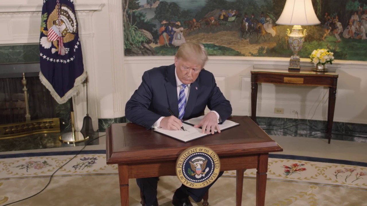 President Trump Announces Withdraw from the JCPOA Iran Deal - YouTube