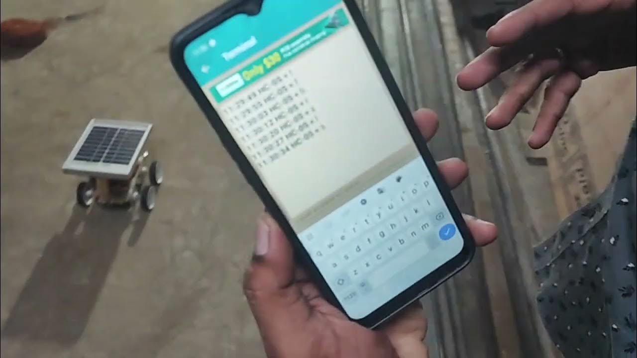 Solar grass cutter using Bluetooth and Obstacle sensor - YouTube