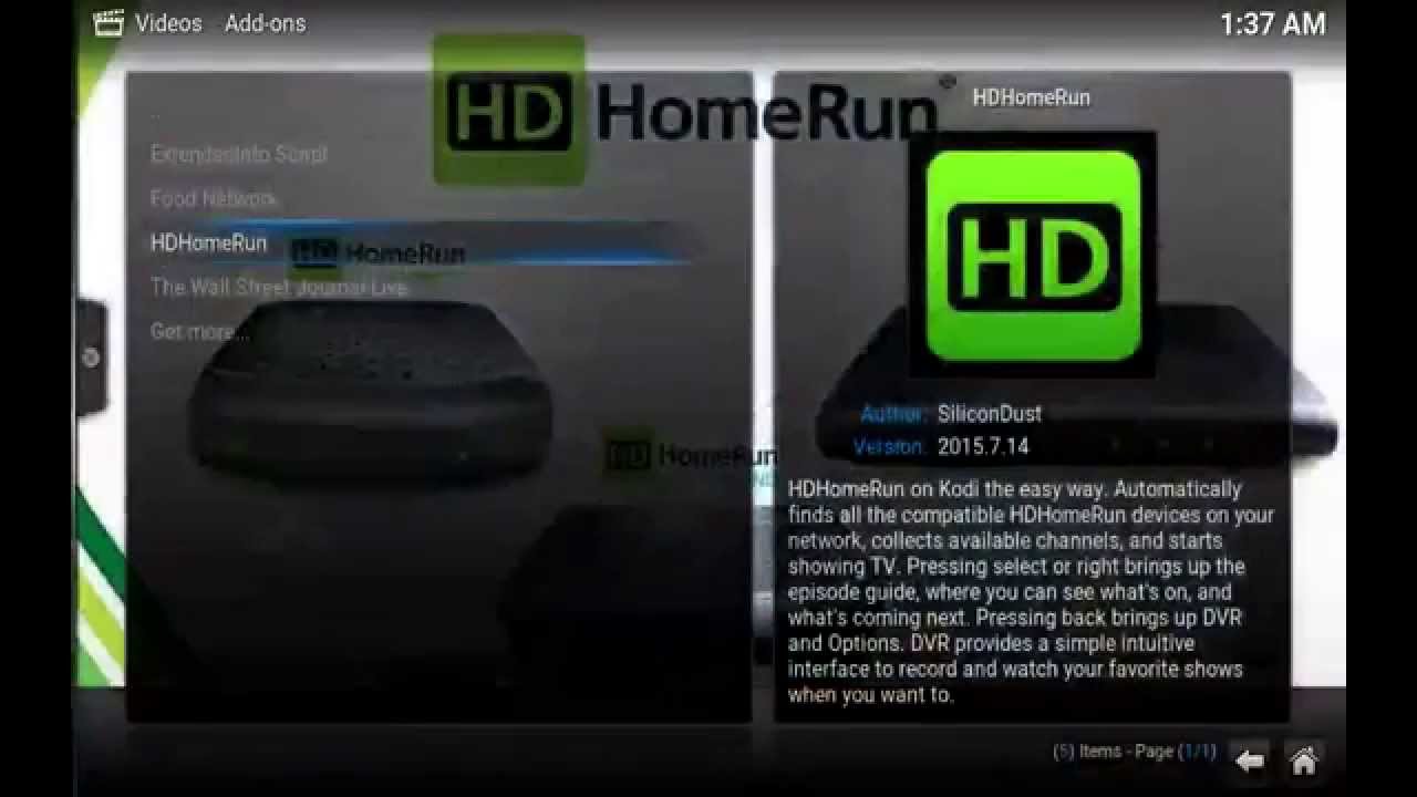 HDHomeRun installation and the Kodi add-on - YouTube