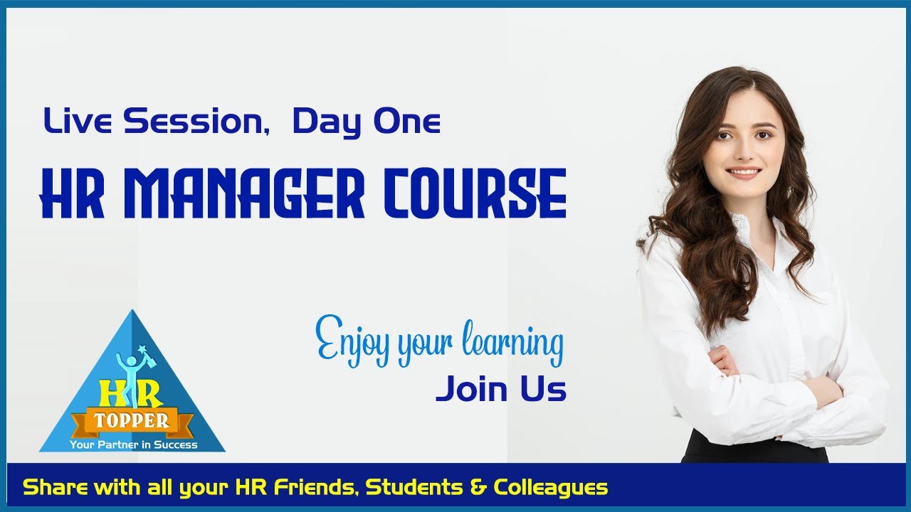 HR Manager Course - Introduction Day - YouTube