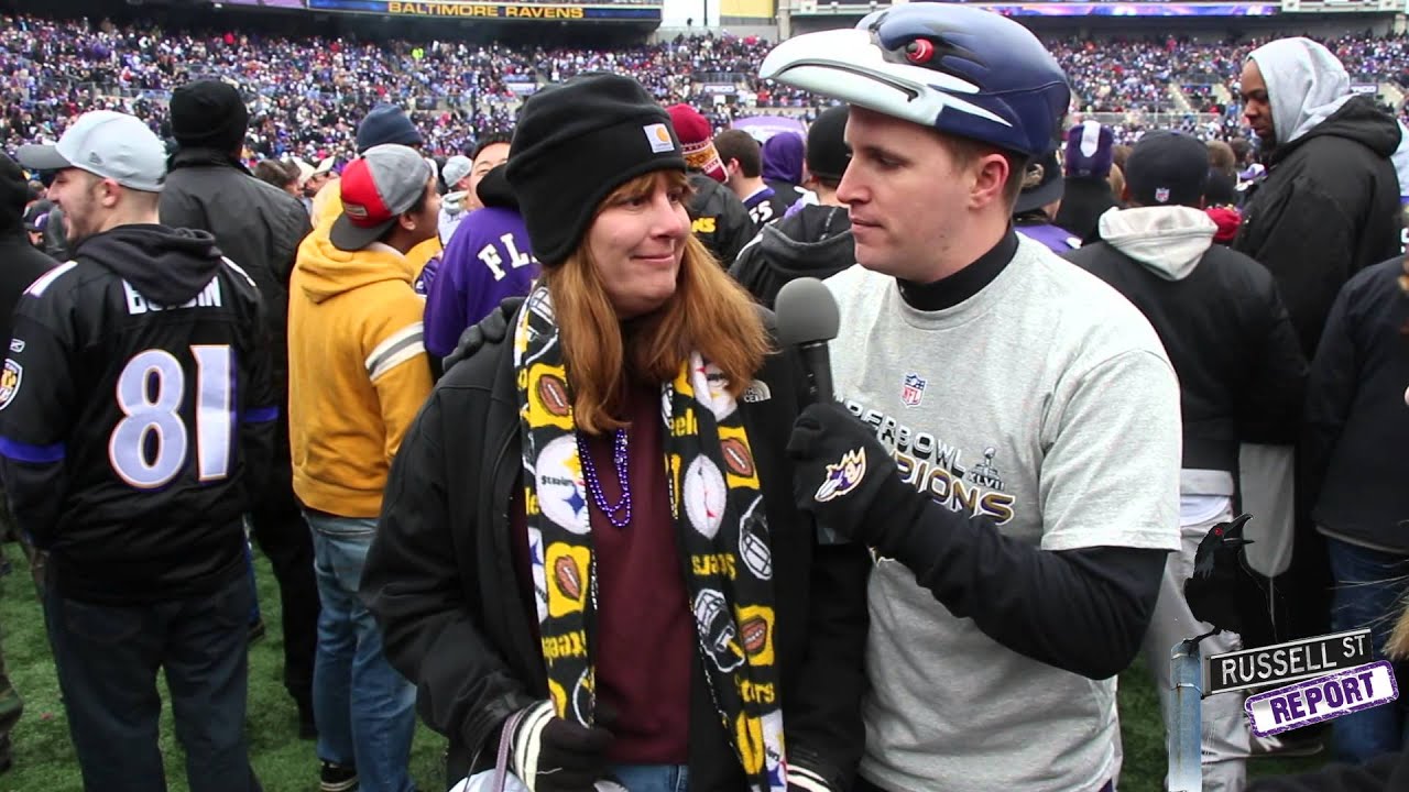 Goob covers the Baltimore Ravens Super Bowl Parade - YouTube
