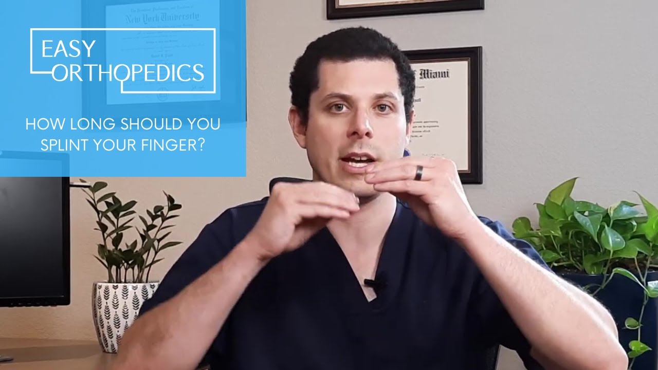 How long should you splint your finger? - YouTube