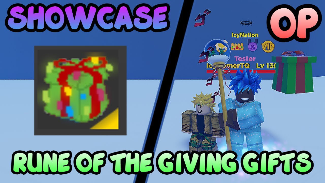 OMG OP!! Rune of the Giving Gifts SHOWCASE!! RPG Simulator ( Roblox ...