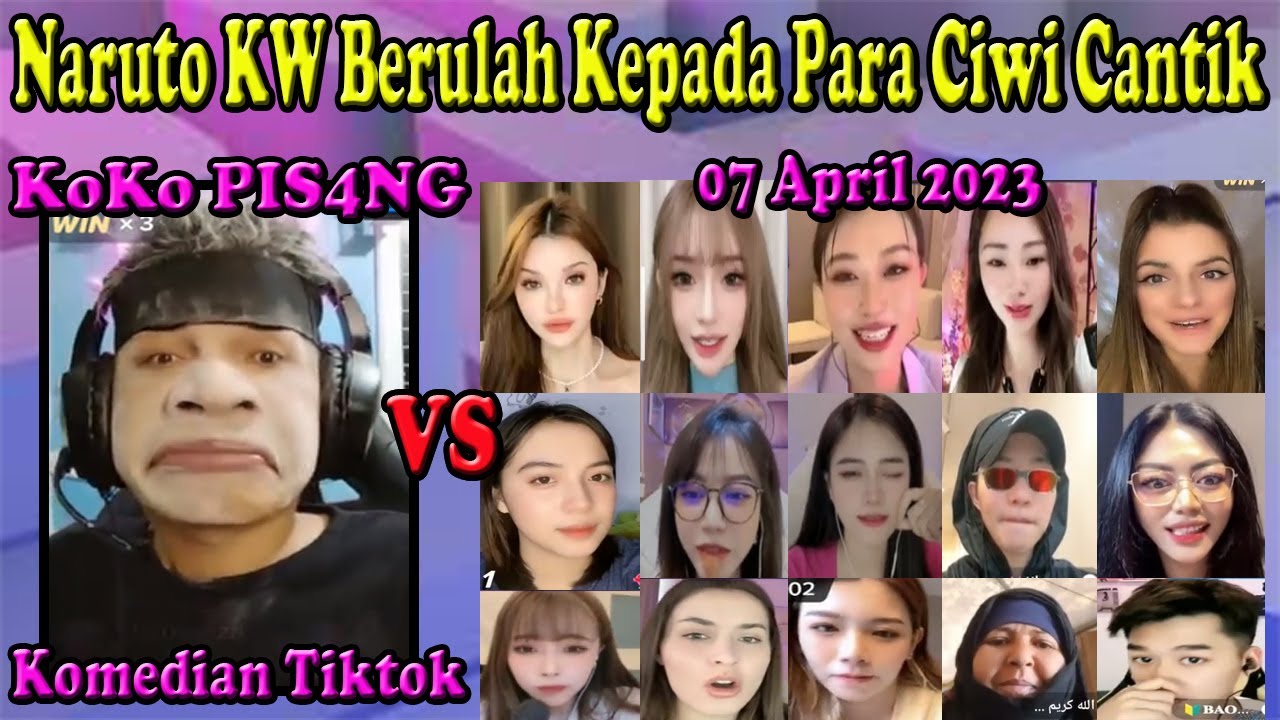 Full Live Battle PK Tiktok KoKo PIS4NG || Cosplay Naruto KW Bikin Heboh ...