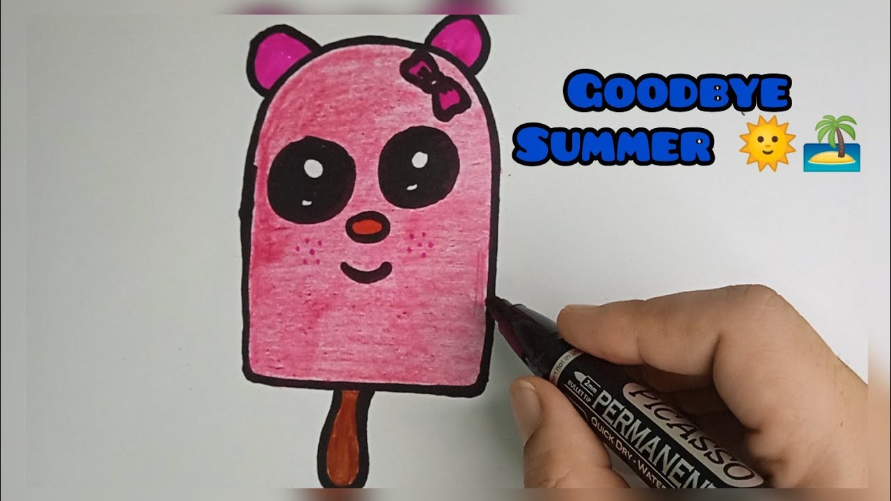 How to draw cute ice cream step by step tutorial | Easy drawing - YouTube