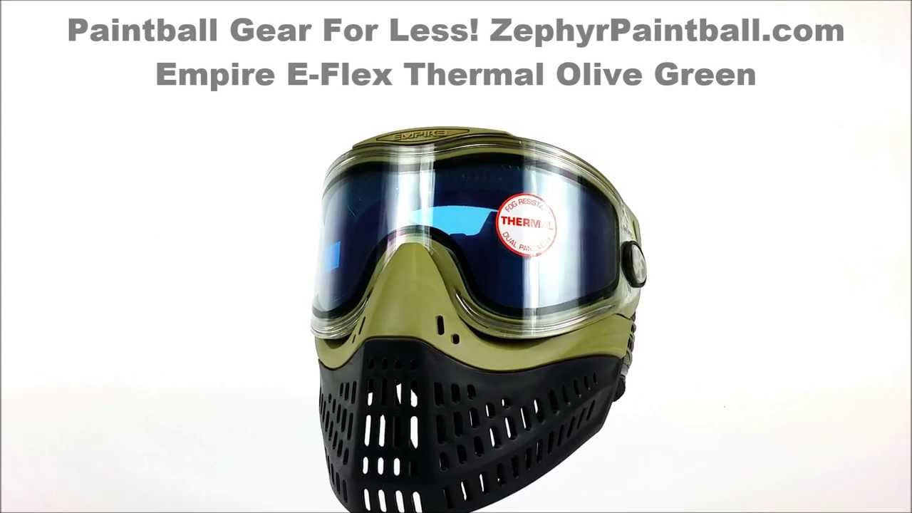 Empire E-Flex Thermal Paintball Mask Olive Green ZephyrPaintball.com ...