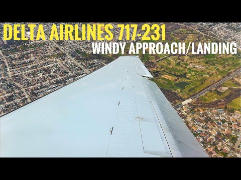 Delta Airlines 717-231 [N933AT] Windy Approach/Landing | Detroit Metro Airport