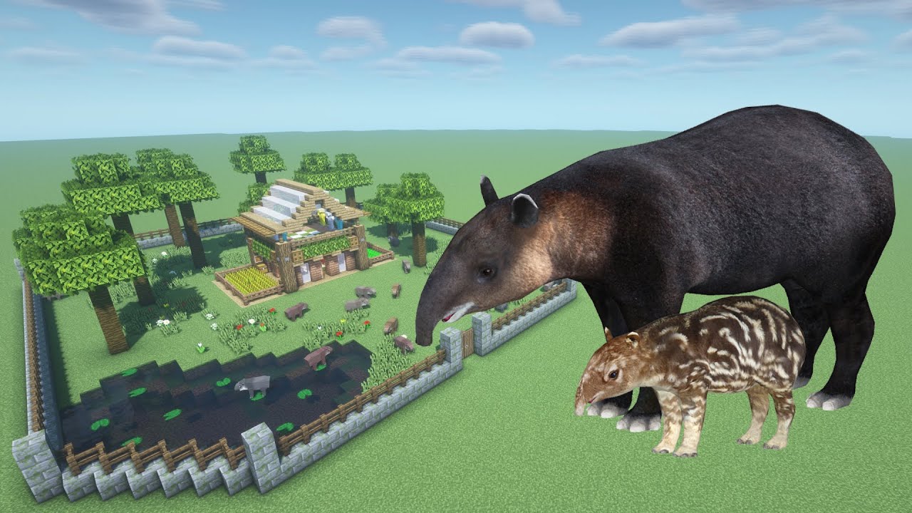 How To Make a Tapir Farm in Minecraft PE - YouTube