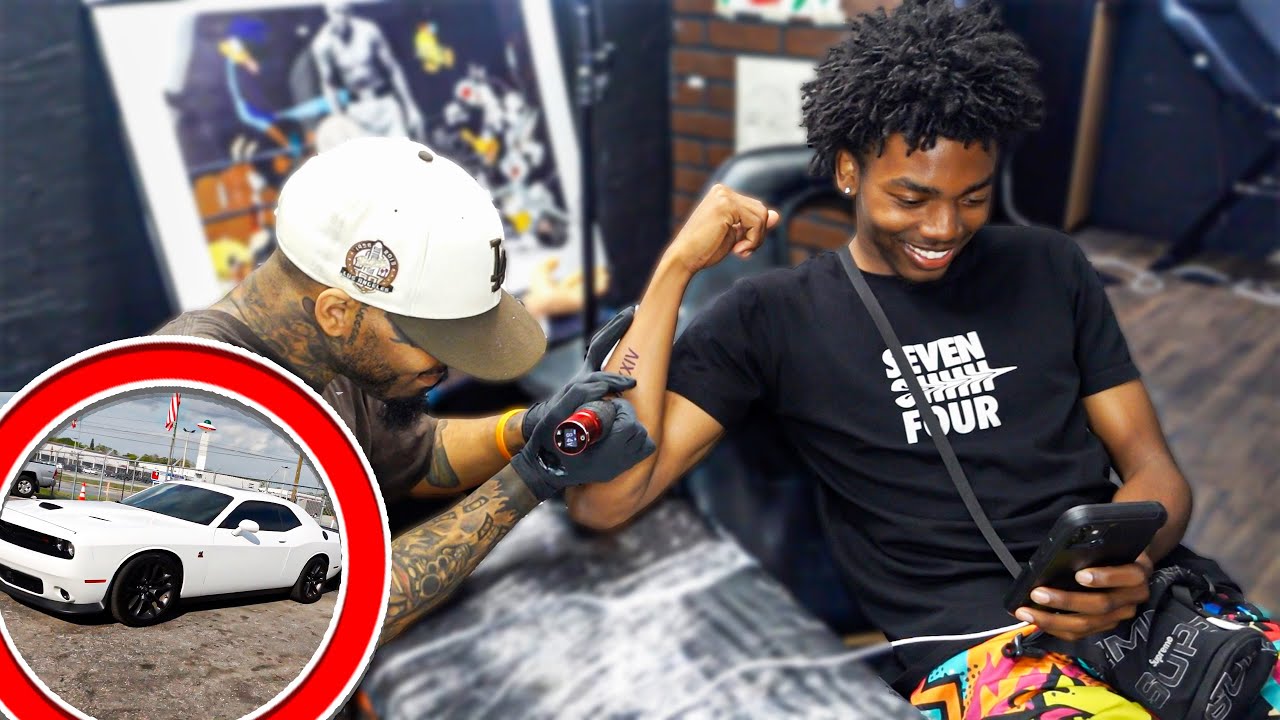 I Got My First Tattoo & Tinted My 392 Scat Pack! - YouTube