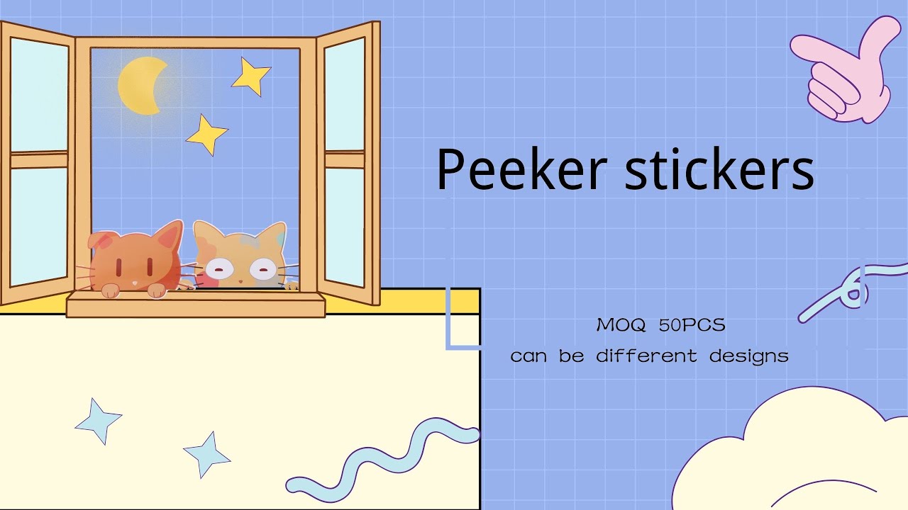Custom sneak peek stickers|peeker stickers - YouTube