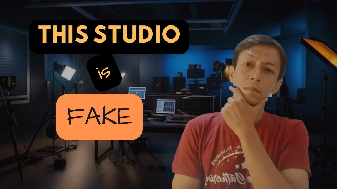 Fake studio I cara membuat background studio youtube - YouTube