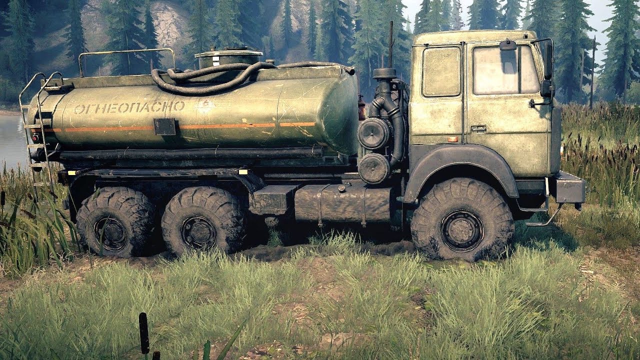 MudRunner - C-6317 Tanker Truck Off Road - YouTube