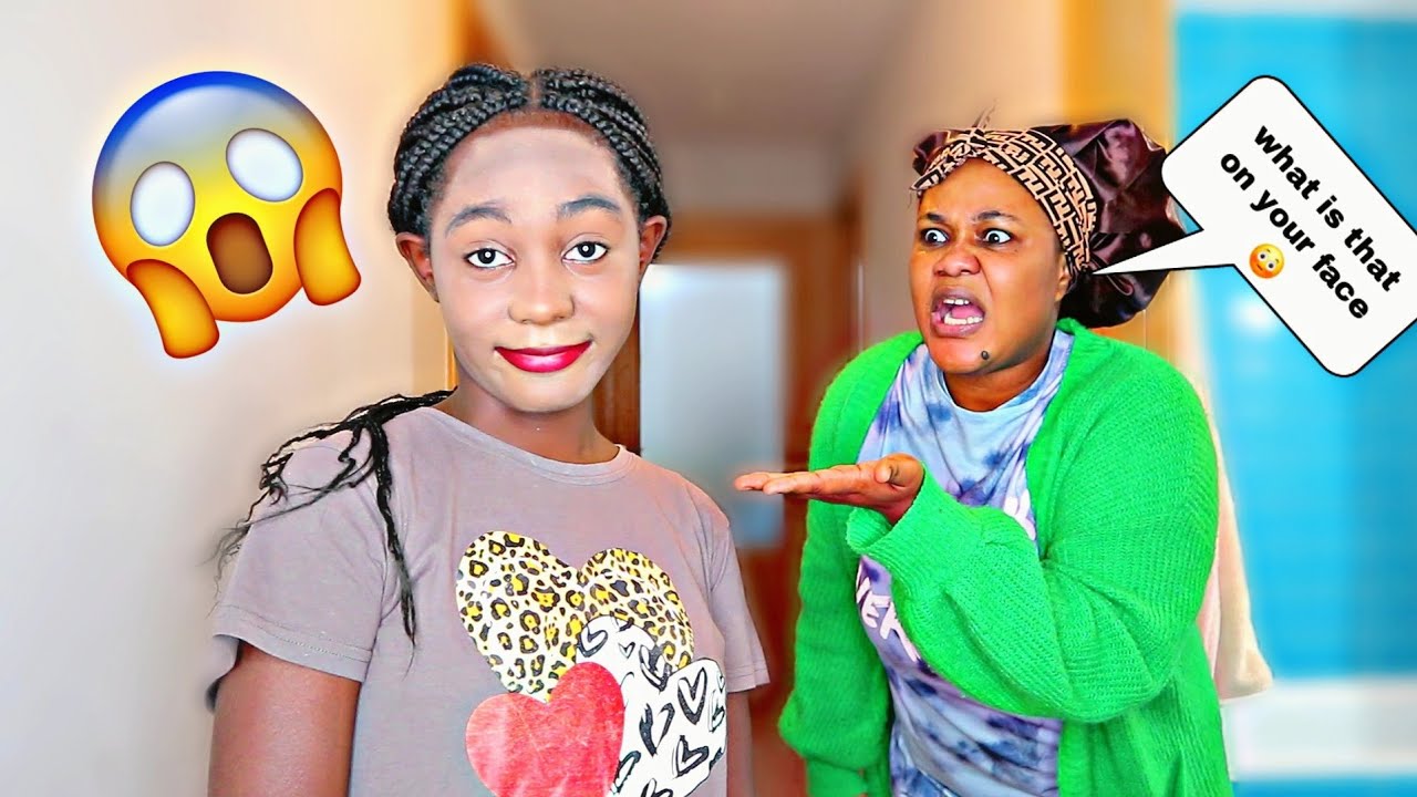 APPLYING MY MOM MAKEUP ON MY FACE PRANK TO SEE HER REACTION - YouTube