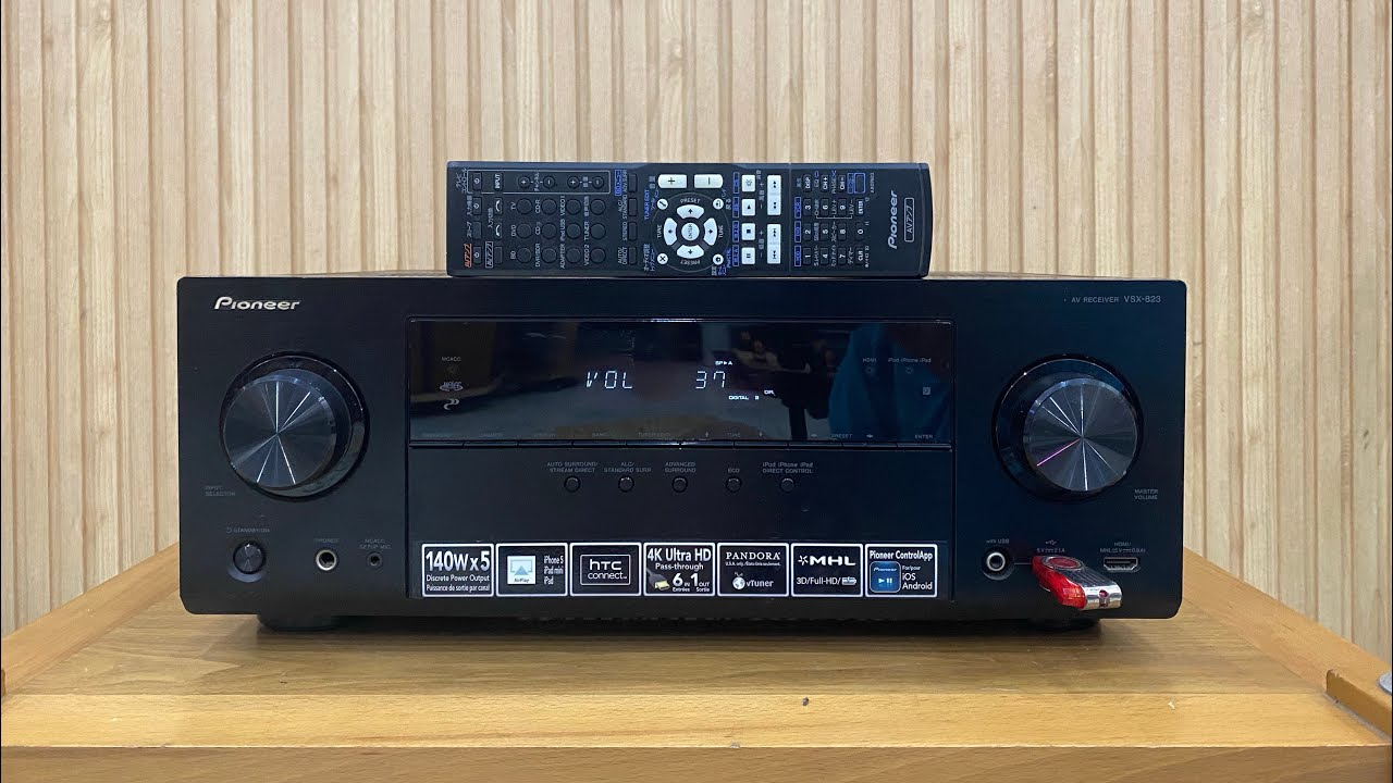 Đã bán-Pioneer VSX-823 HDMI 4K,3D,ARC,Optical, USB lossless, Airplay,450W☎️0834563852 - YouTube