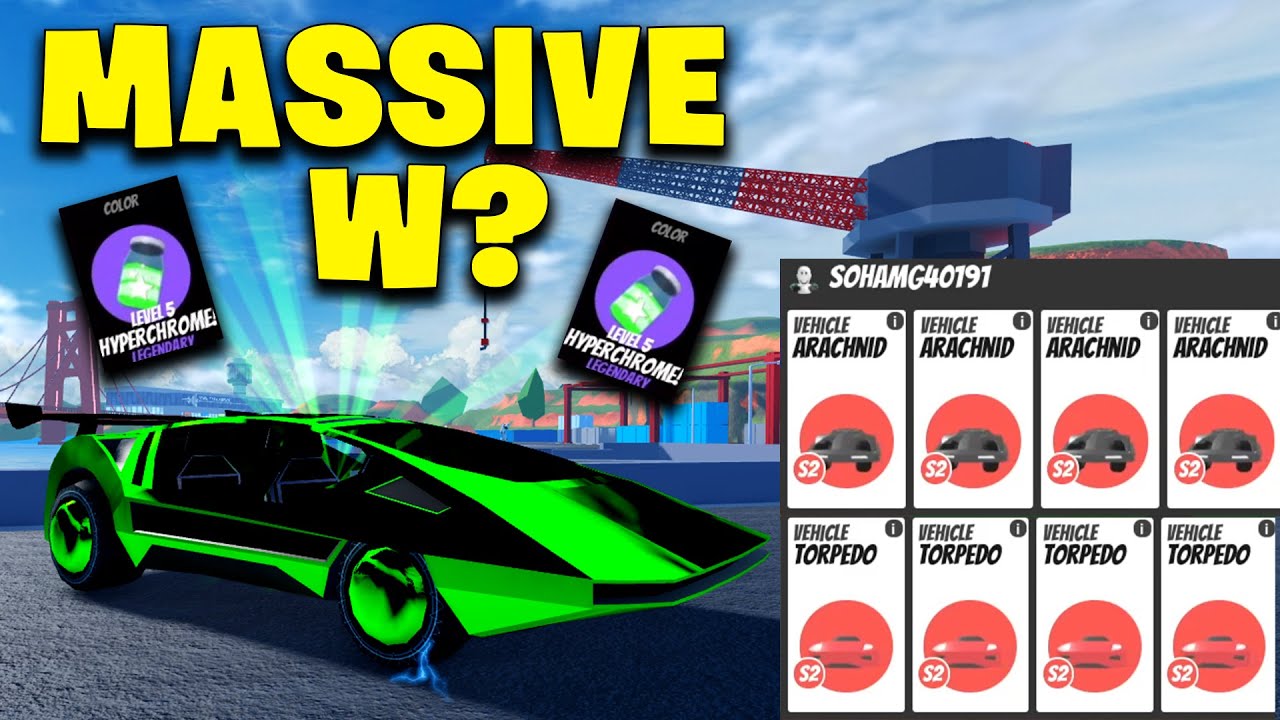 What People OFFER for LEVEL 5 GREEN HYPERCHROME in Roblox Jailbreak ...