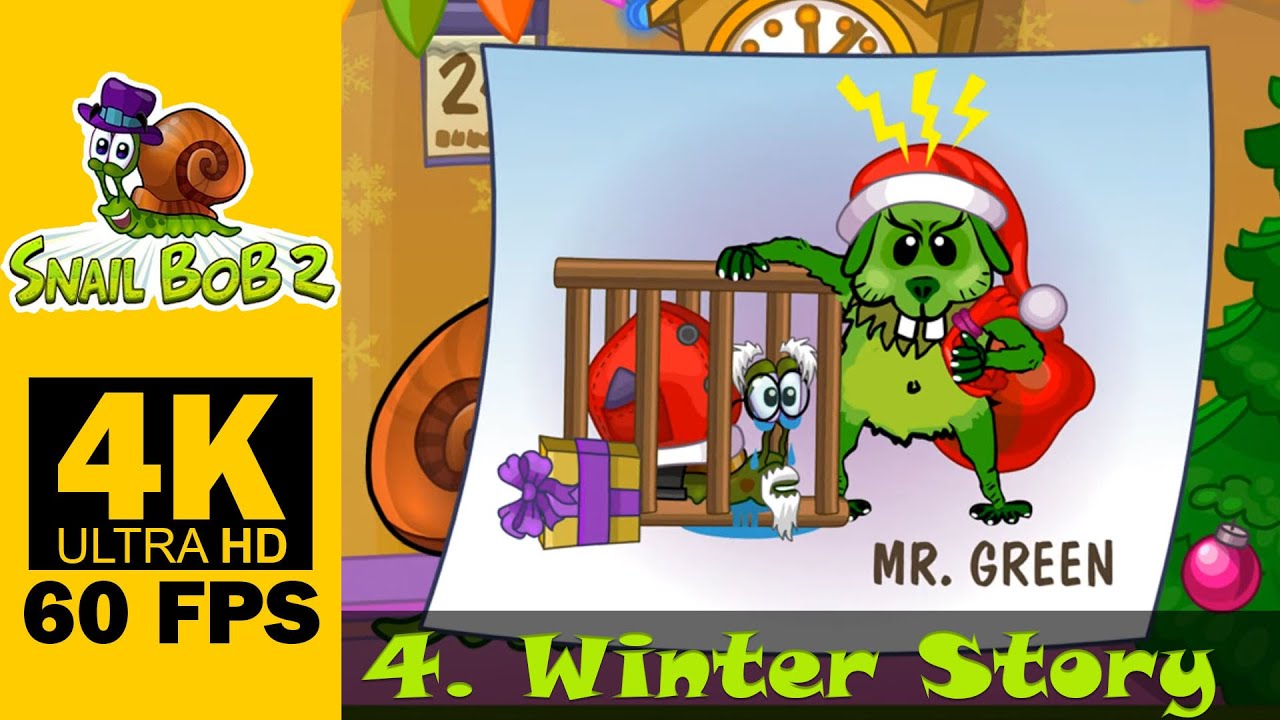 4. Winter Story | Snail Bob 2: Tiny Troubles | Walkthrough, Gameplay, No Commentary, 4K, 60 FPS ...