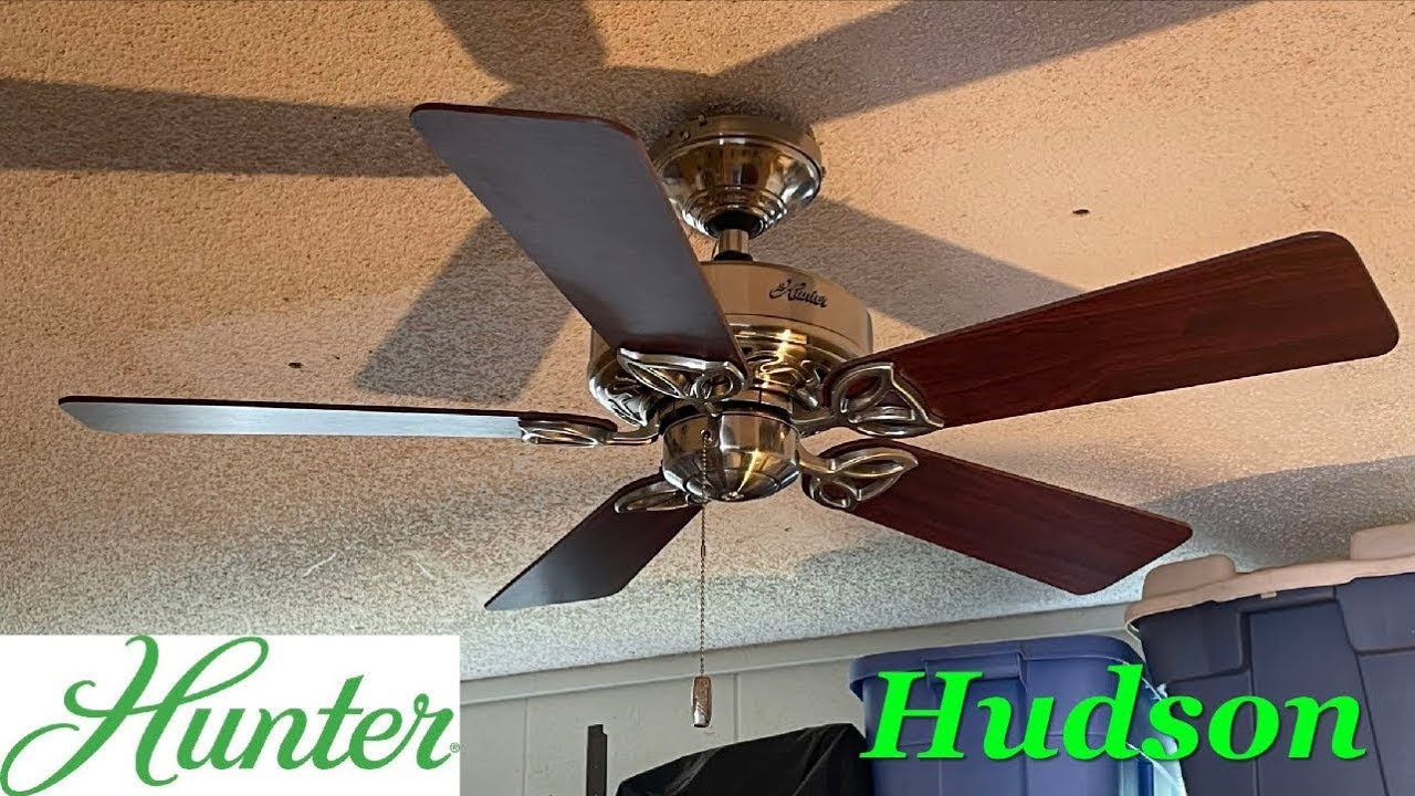 42" Hunter Hudson ceiling fan (Full Video) - YouTube