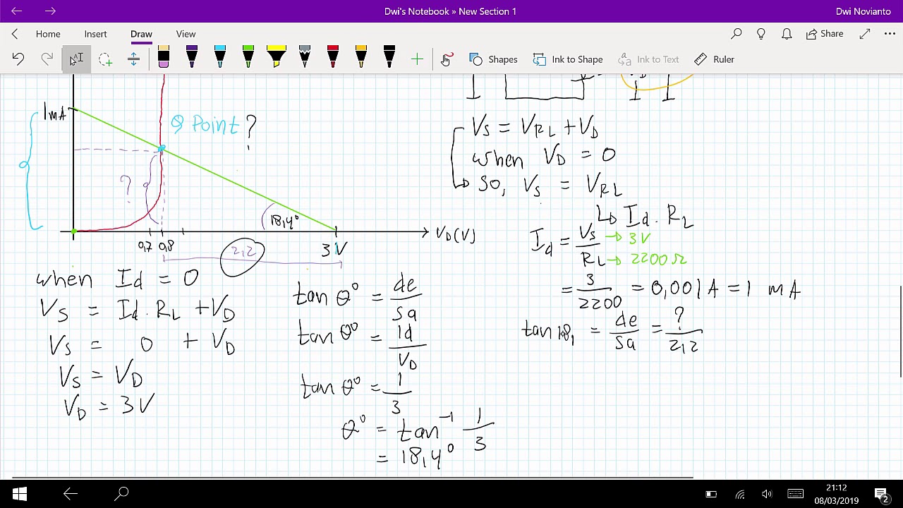 Calculate Diode Load Line - Elektronika Dasar #3 - YouTube