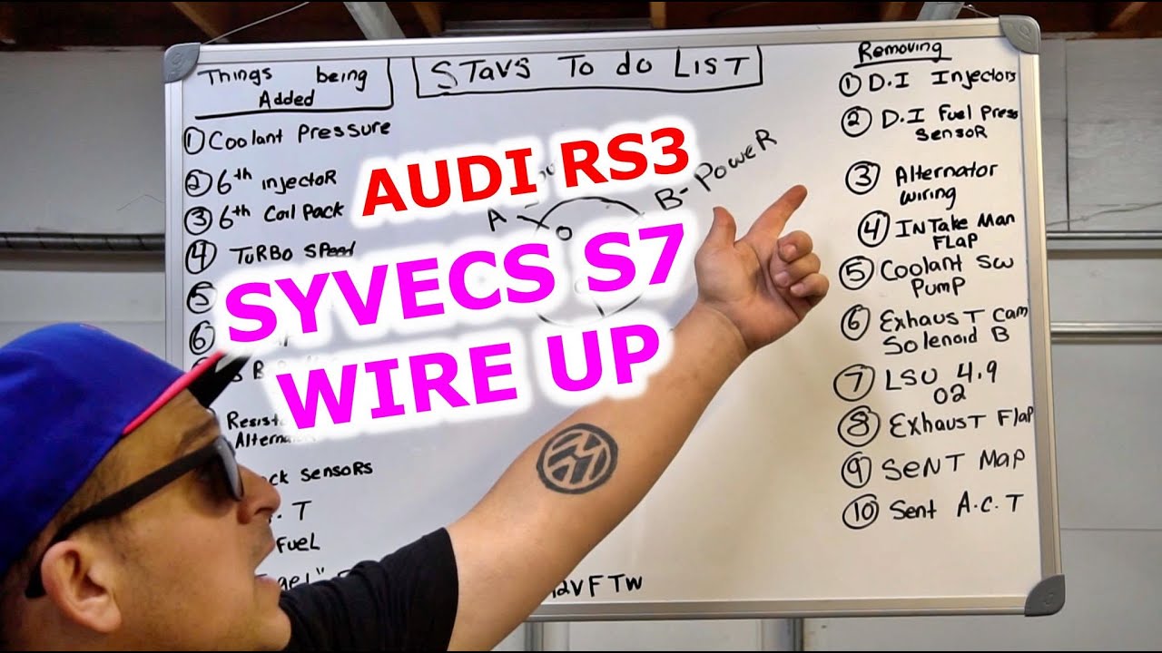 Complete Wire up of our AUDI RS3 - | SYVECS S7 | - PT.1 - YouTube