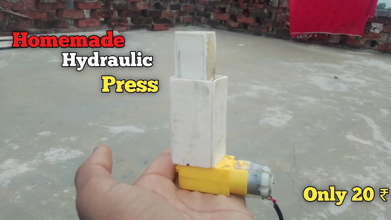 घर पे बनाएं Hydraulic Press || How to make hydraulic press at home ...