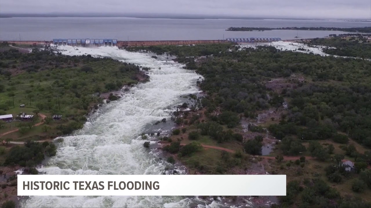 Aerial View of Texas Hill Country Flooding - YouTube