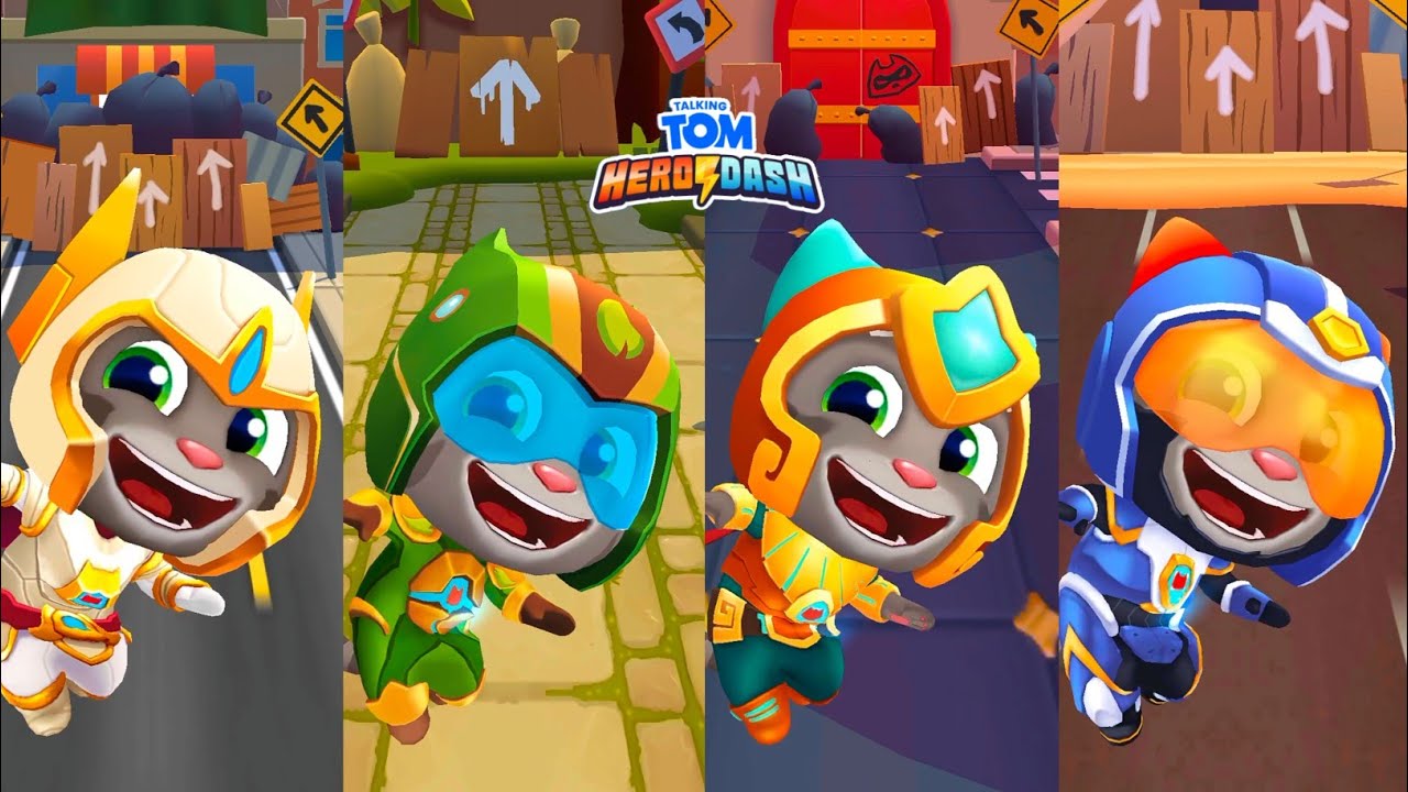 Talking Tom Hero Dash Platinum Tom vs Power Plant Tom vs Titanium Tom ...