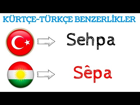 Kürtçe ve Türkçe Benzer Kelimeler 1 (Kurdish&Turkish)