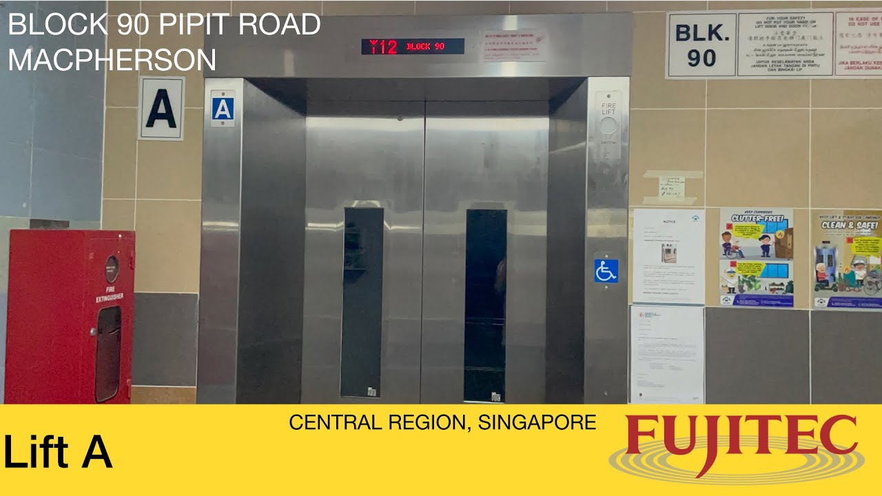 HDB Block 90 MacPherson || Fujitec Elevator (Lift A) - YouTube