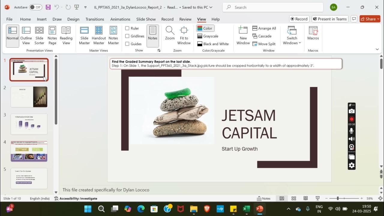 PowerPoint Module 3 SAM Project 1a | Jetsam Capital # ...
