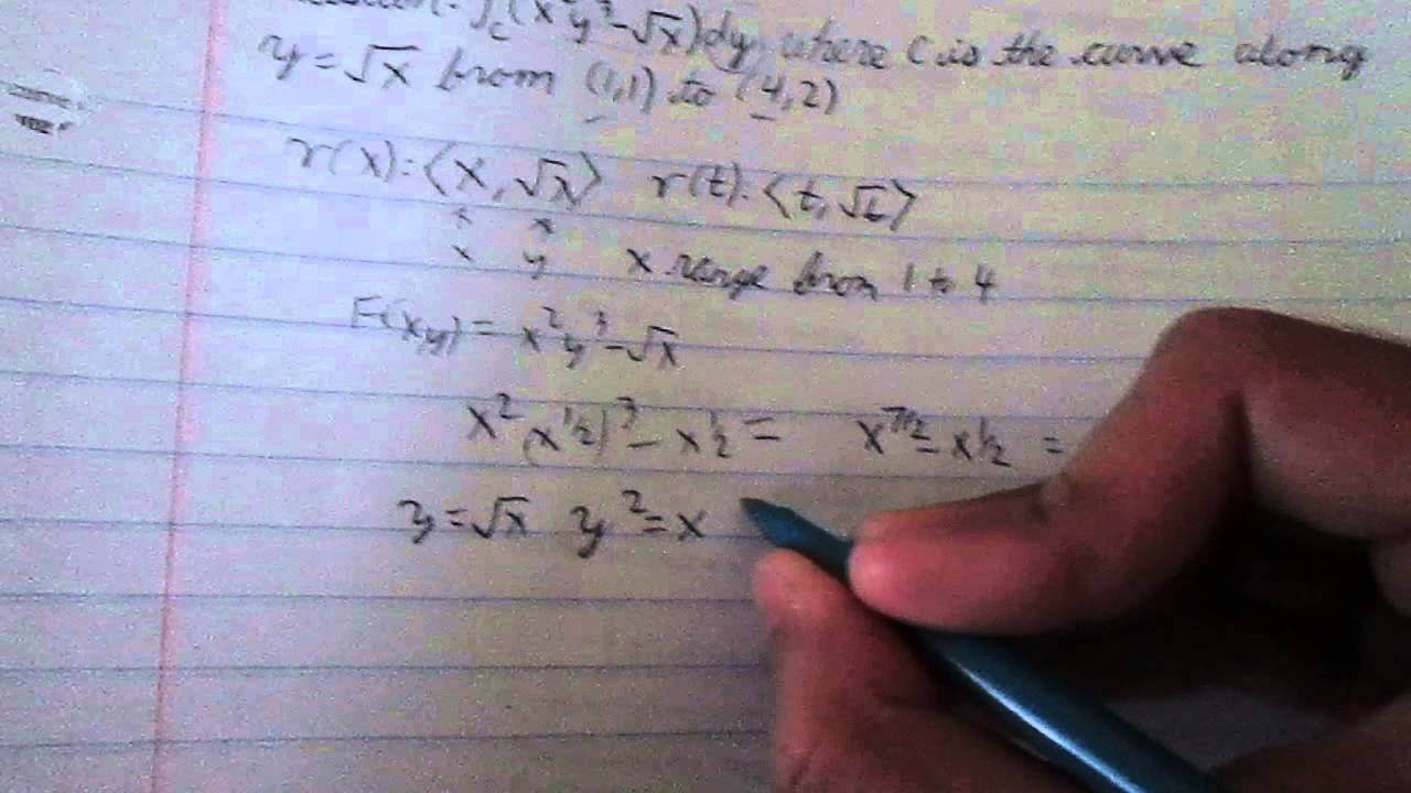 Line Integral Example - YouTube