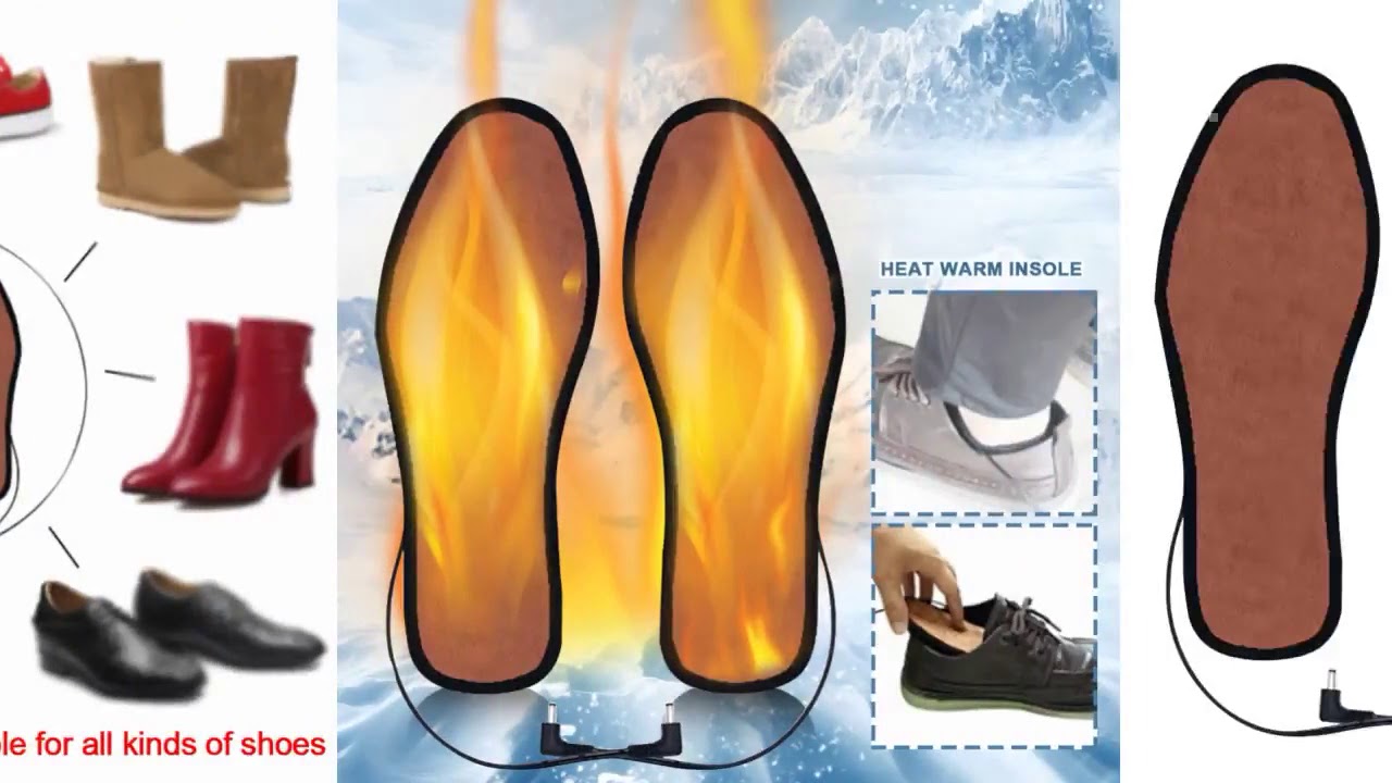 Winter Boots Foot Pads Walking USB Powered Keep Warm Washable Heating ...