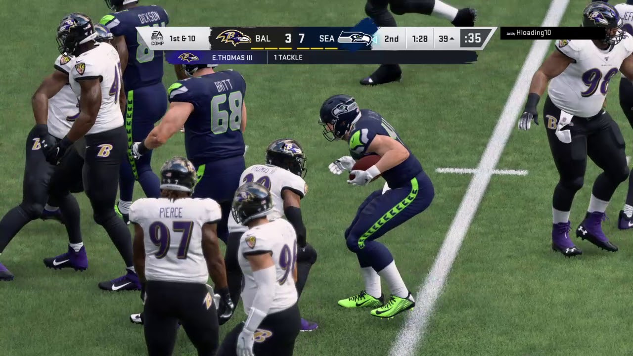 Seahawk fan chokes then quits after amazing come back Madden NFL 20 ...
