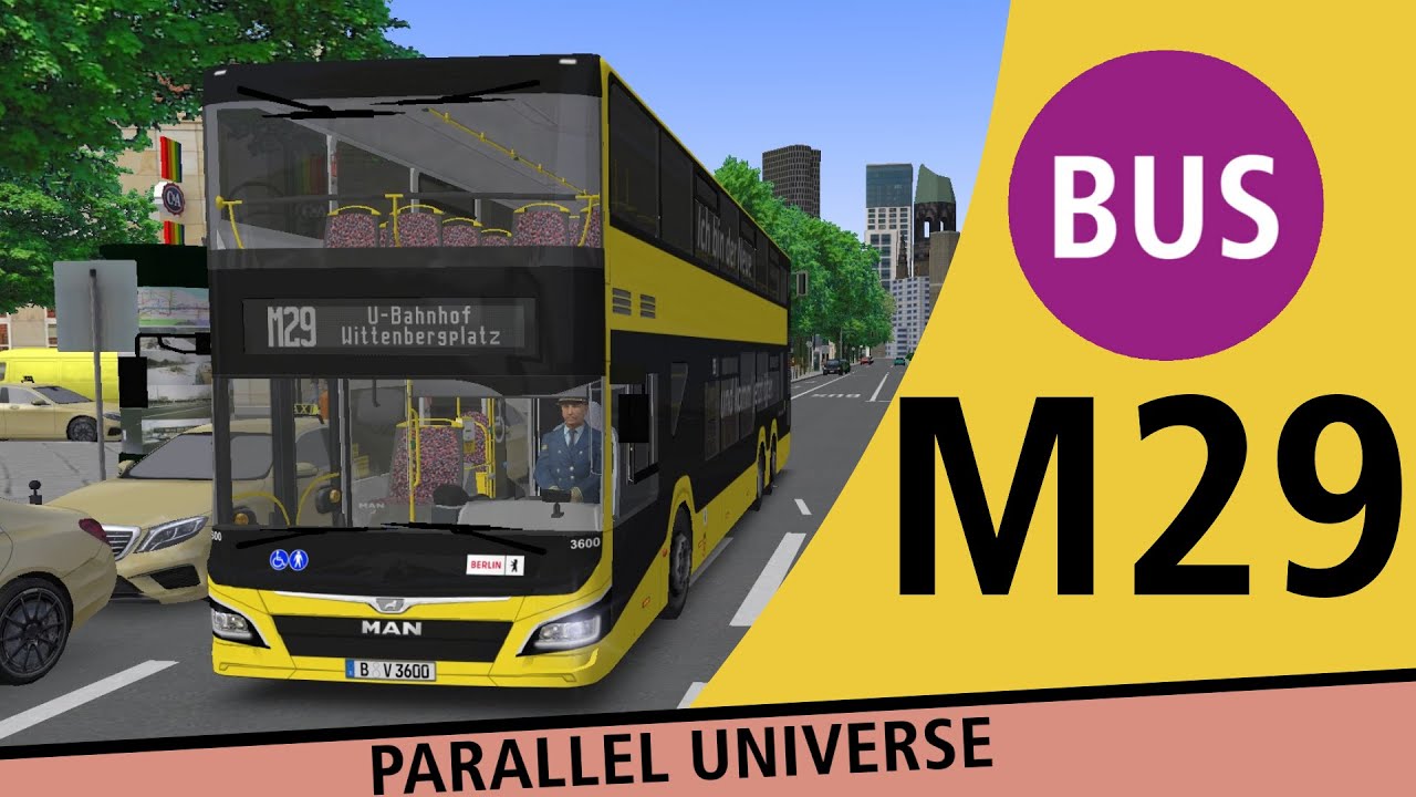 OMSI 2 - BVG Bus Linie M29 - MAN DL18 - FIKTIV unterwegs auf'm M29 der ...