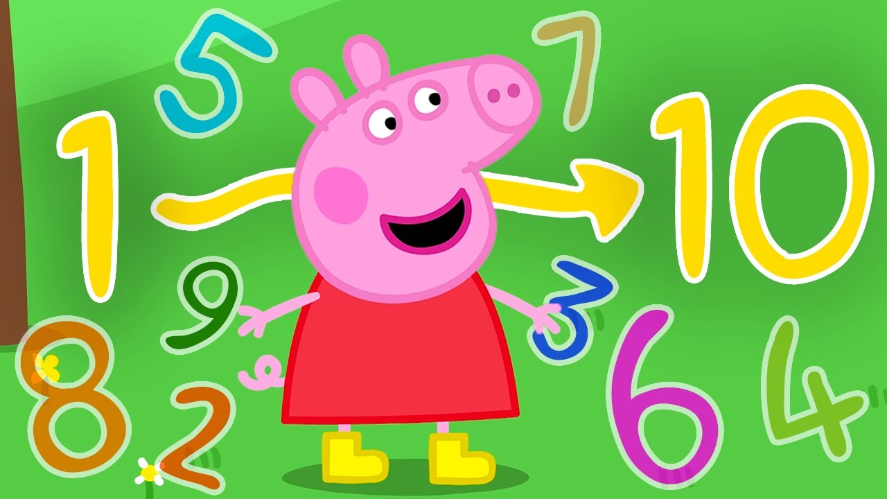 Compter jusqu'à dix avec Peppa Pig | La chanson à compter | Peppa Pig ...