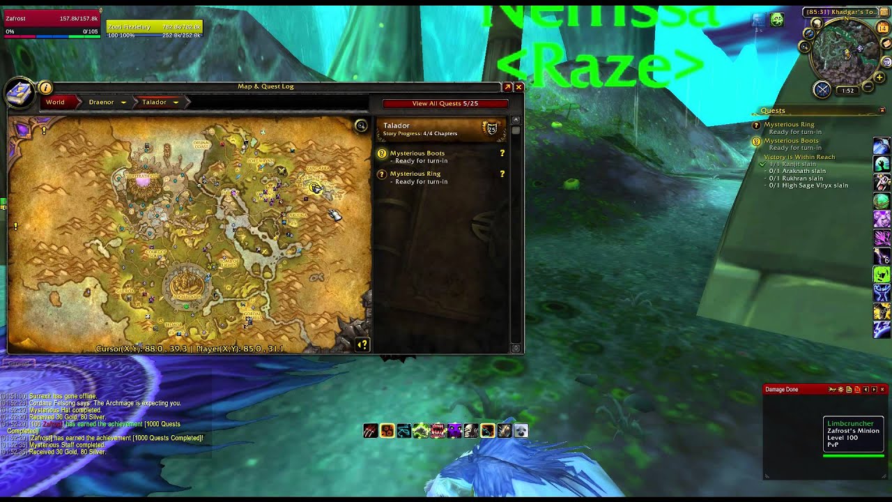 Temporal Juxtaposition WoW Quest Vargoth - YouTube