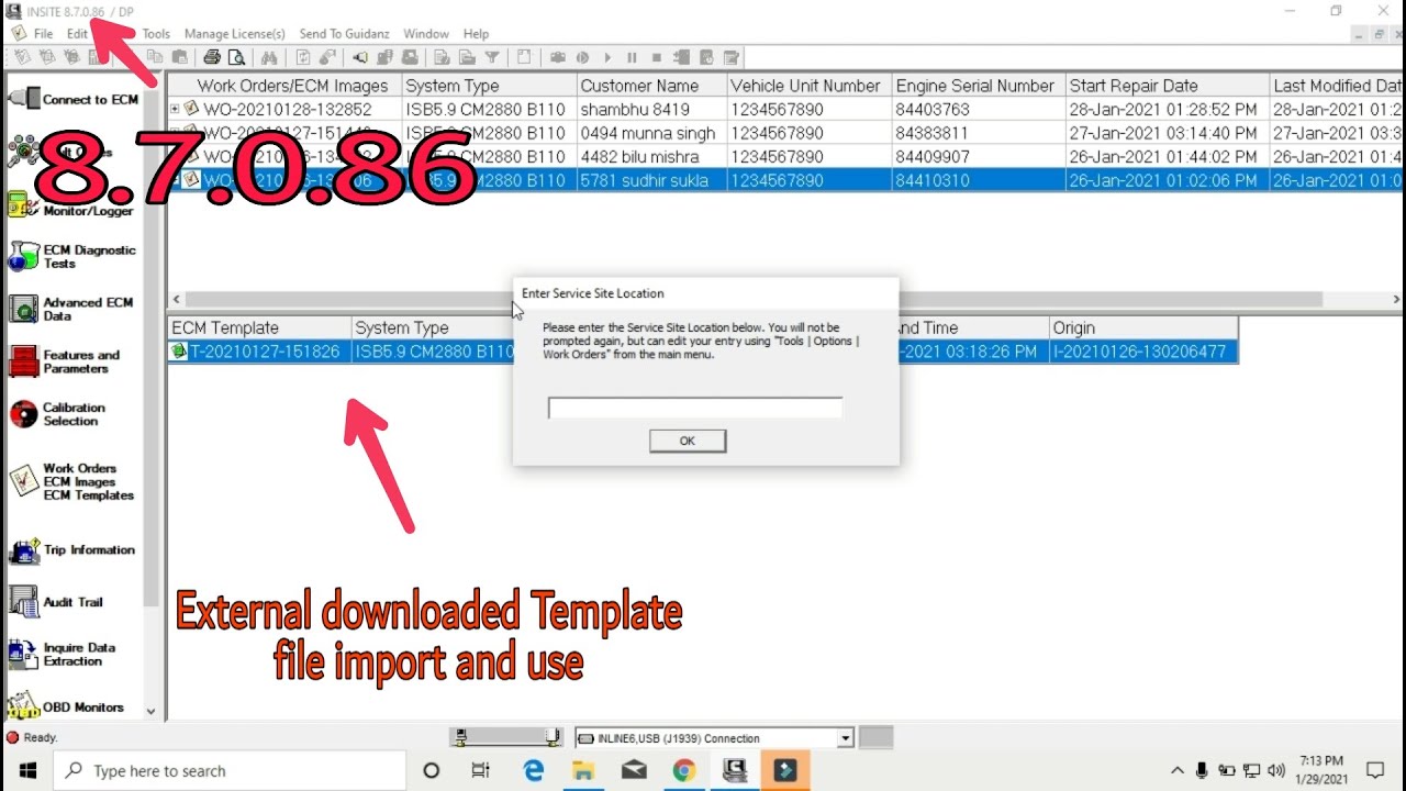 How to import downloded template file in insite8.7 and use for good ...