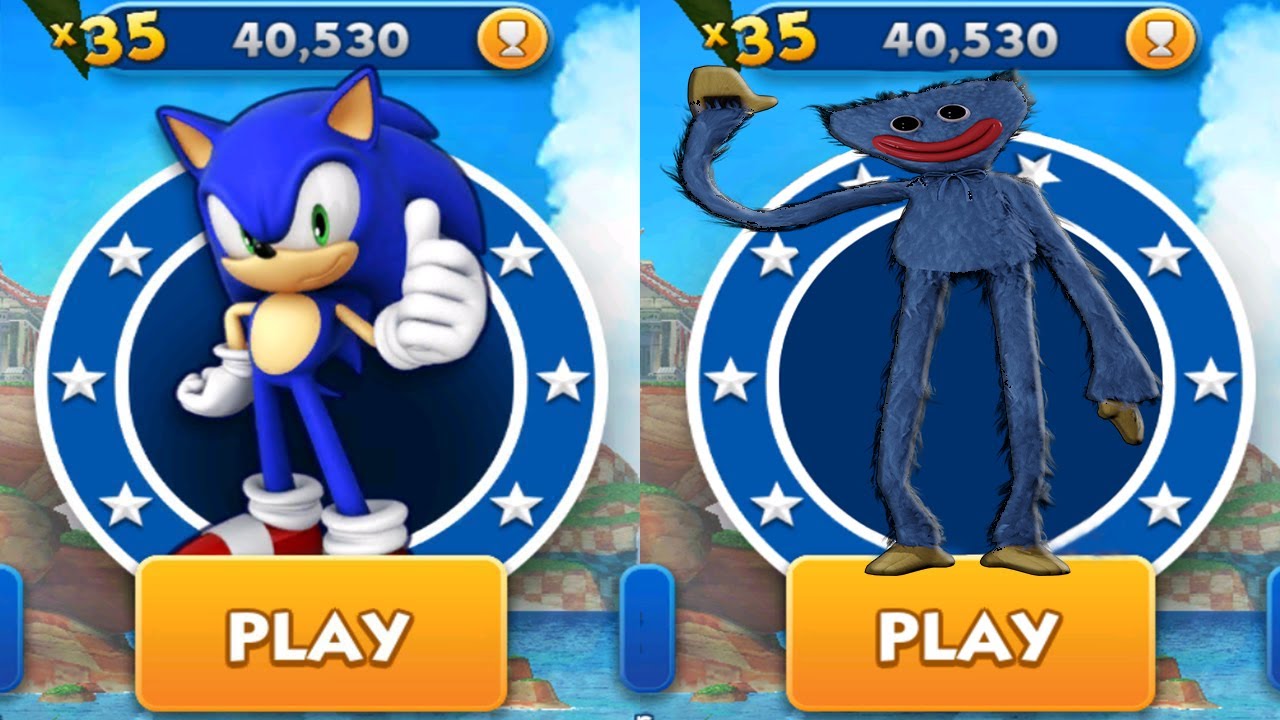 Sonic Dash vs Poppy Playtime Run - Movie Super Sonic Walkthrough - YouTube