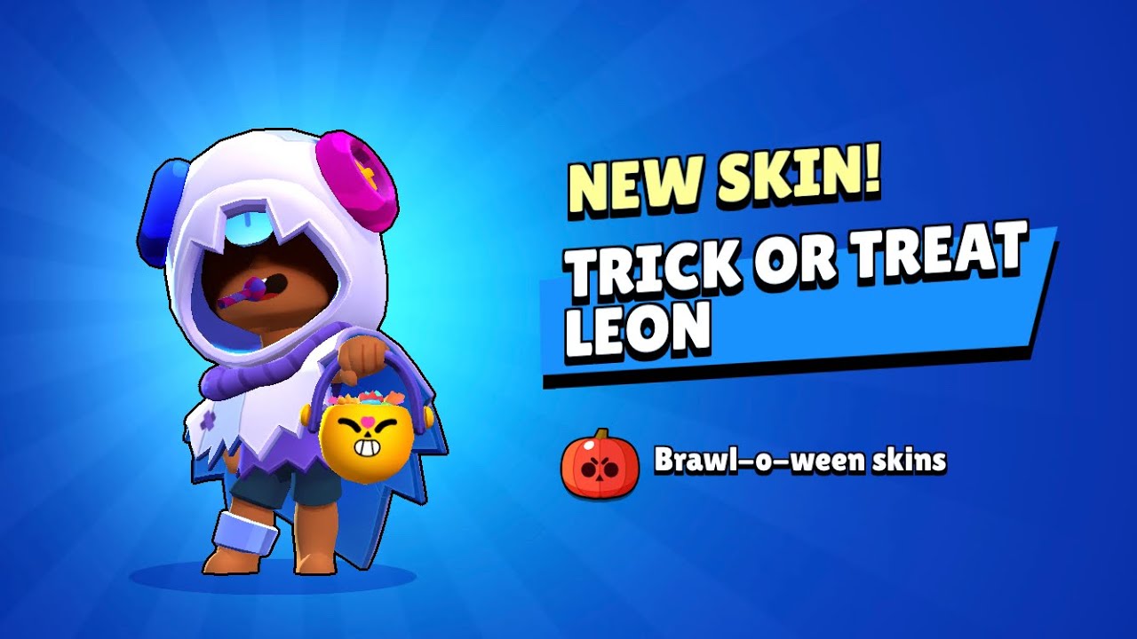 *NEW* Trick or Treat Leon Skin 👻🍬 (Brawl Stars) - YouTube