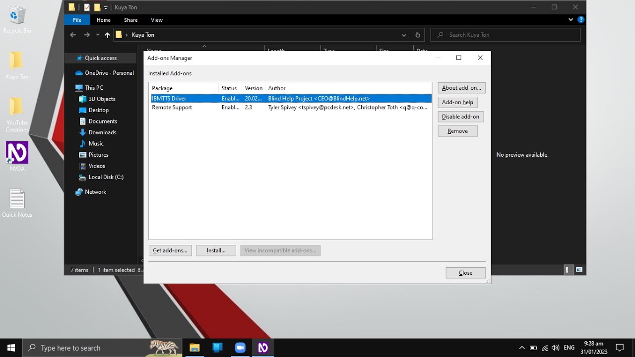 INSTALL & UNINSTALL NVDA ADD-ONS - ADD-ONS MANAGER - COMPLETE GUIDE ...