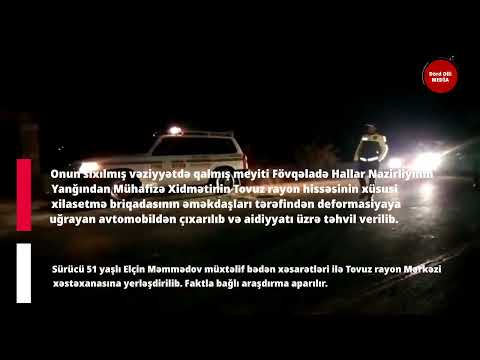 Video: Tovuzda dəhşətli qəza, minik avtomobili yük maşını ilə toqquşdu | Ölənlər var.