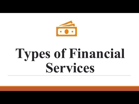 Types of Financial Services - YouTube