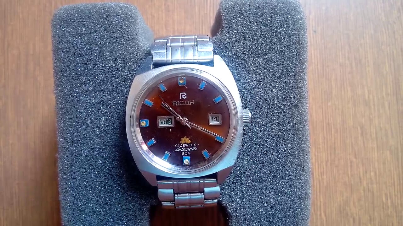 my Vintage Ricoh Dual Window Automatic Watch - YouTube