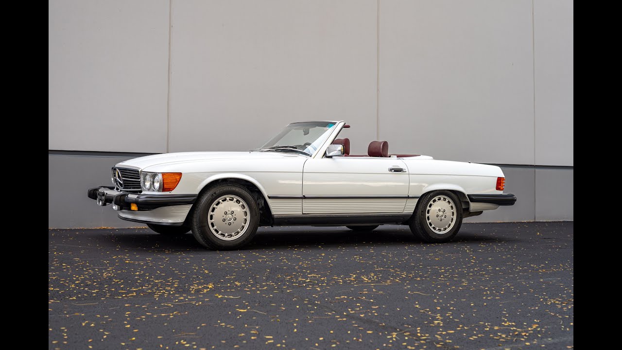 1988 White Mercedes 560SL Walk Around - YouTube