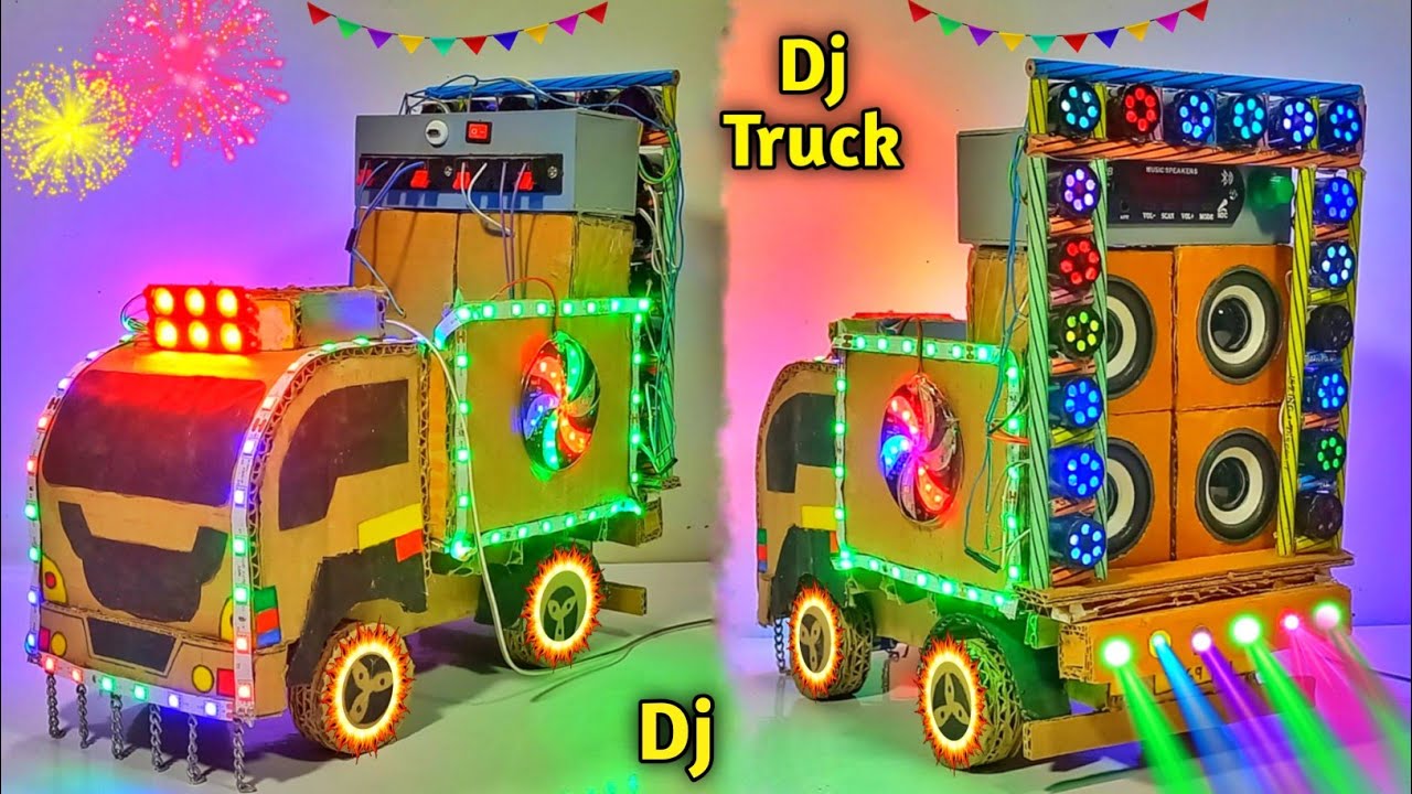 Big real dj truck pickup loading at home | mini dj truck - YouTube