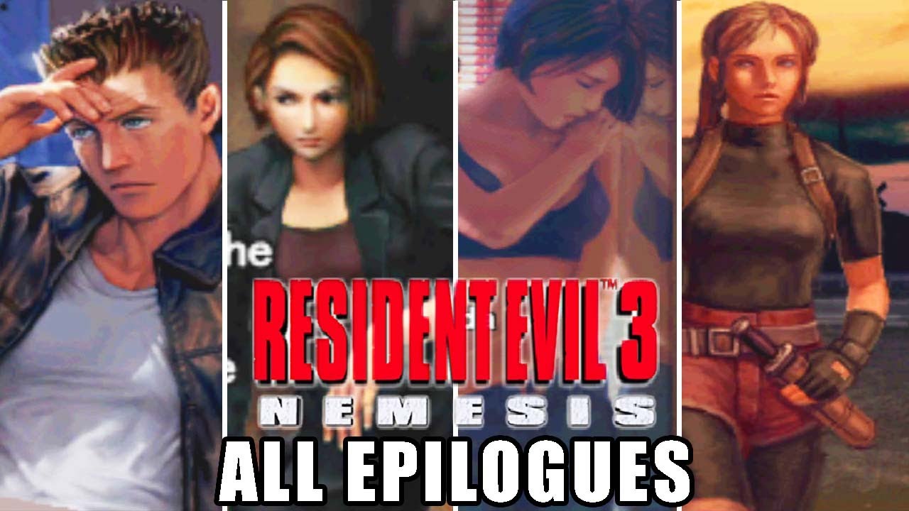 Resident Evil 3 Nemesis (PS1) - All Epilogues - YouTube