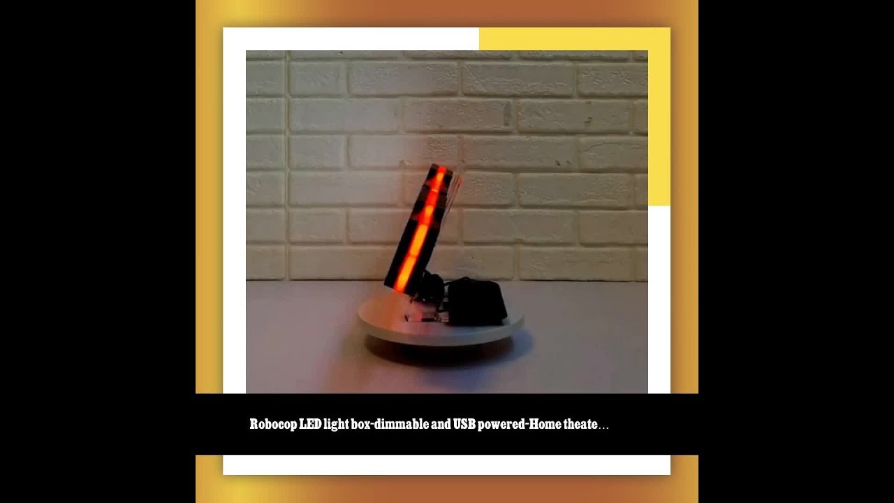 Robocop LED light box-dimmable and USB powered-Home theater, Man Cave ...