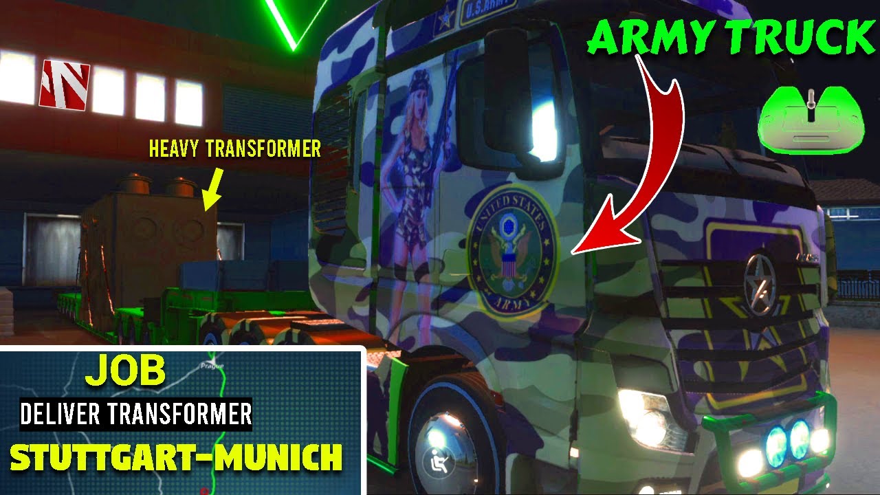 🌴Delivering Heavy Transformer With A Powerful Army Truck🚚 In Truckers ...
