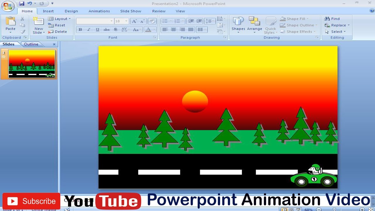 Powerpoint me Car Race|| how to Creat Car Race Animation video in ...